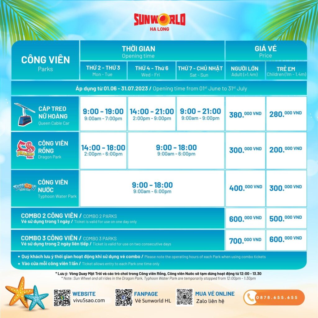 Sunworld Hạ Long Complex - Cập nhật bảng giá từ tháng 4/2023